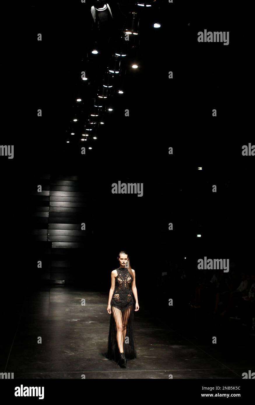 A model wears a creation for Harryhallim designed by Indonesian born ...