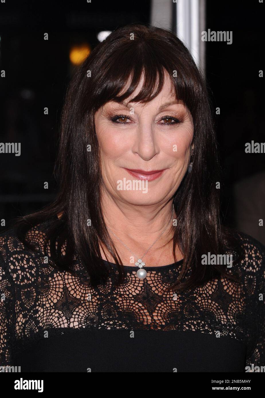 Actress Angelica Huston attends the premiere of "50/50" at The Ziegfeld ...