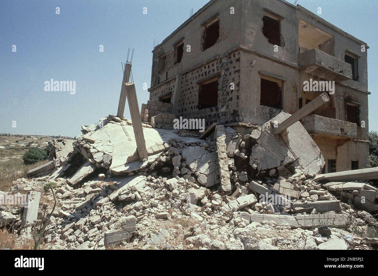 An Israeli command post on a mountain in Israeli occupied Southern ...