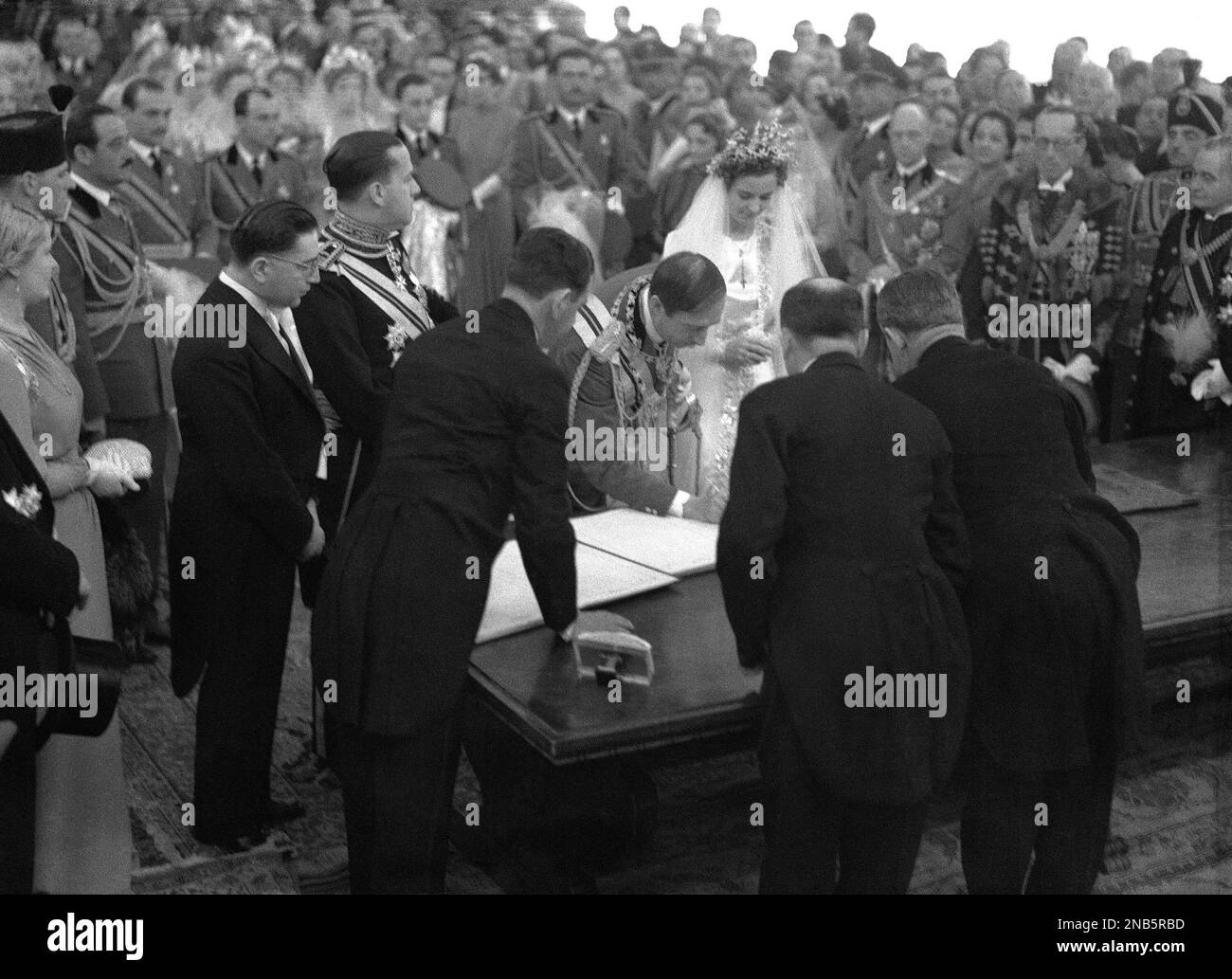 King Zog of Albania was married in a study of the Royal Palace, to ...