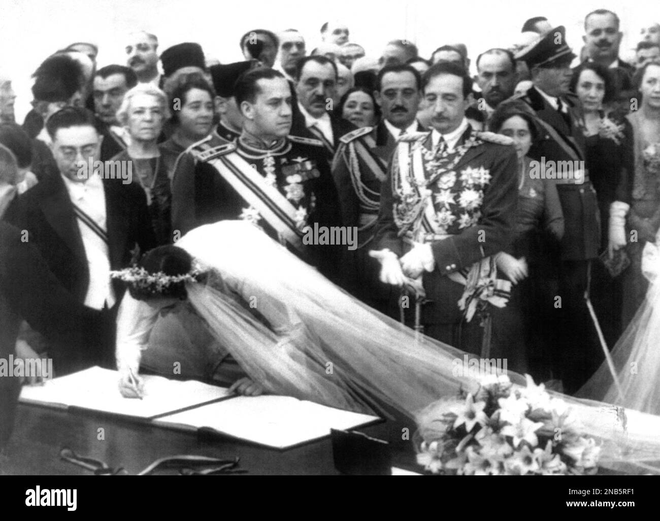 King Zog of Albania was married in a study of the Royal Palace, to ...