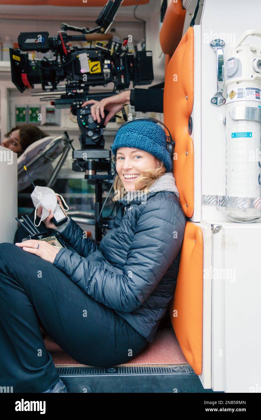 COCAINE BEAR, director Elizabeth Banks, on set, 2023. ph: Pat Redmond ...