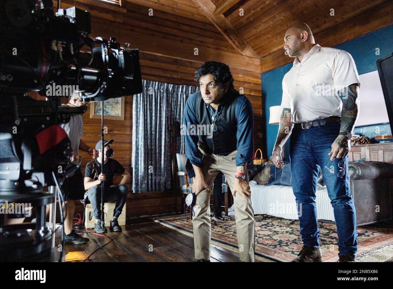 KNOCK AT THE CABIN, from left: director M. Night Shyamalan, Dave ...