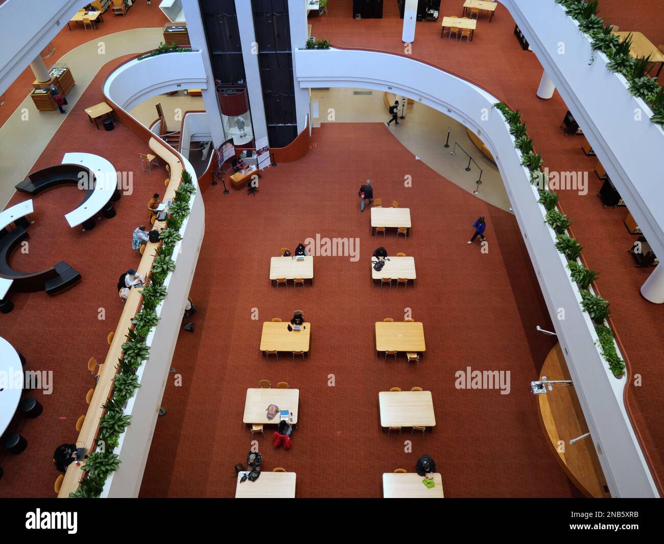 Toronto central reference library, a multi-level building with a large ...