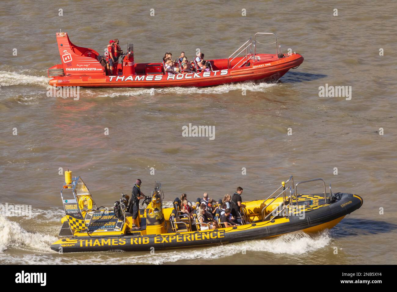 England, London, Thames Rockets and Thames River Experience RIB Boats ...