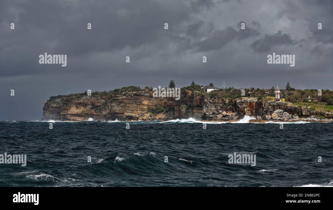 497 Hornby Lighthouse atop South Head Peninsula which forms the ...