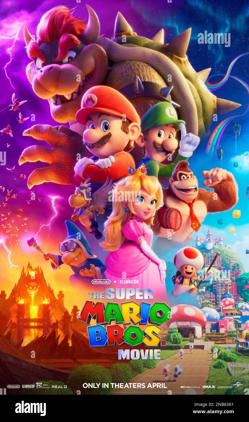 THE SUPER MARIO BROS. MOVIE, US poster, clockwise from top: Bowser ...