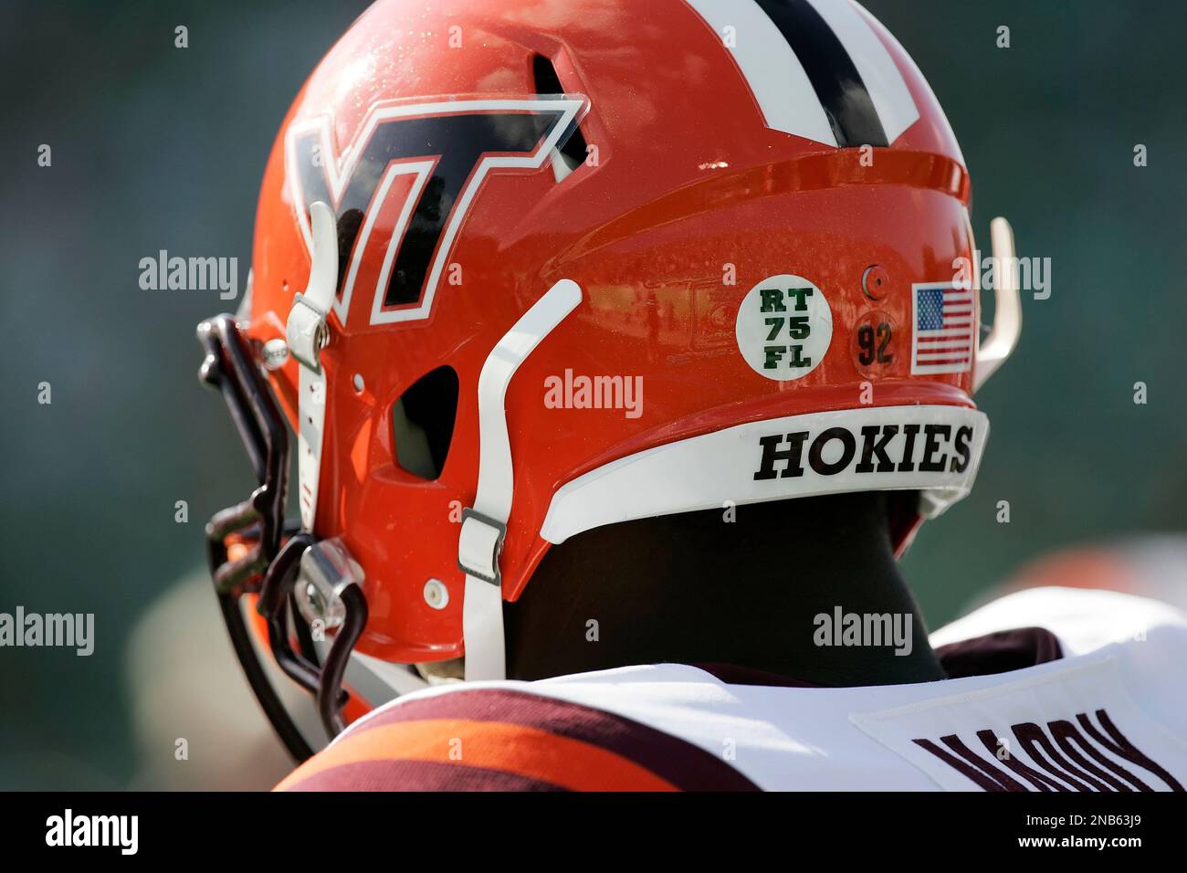 A players wears sticks on his helmet Saturday, Sept. 24, 2011, in ...