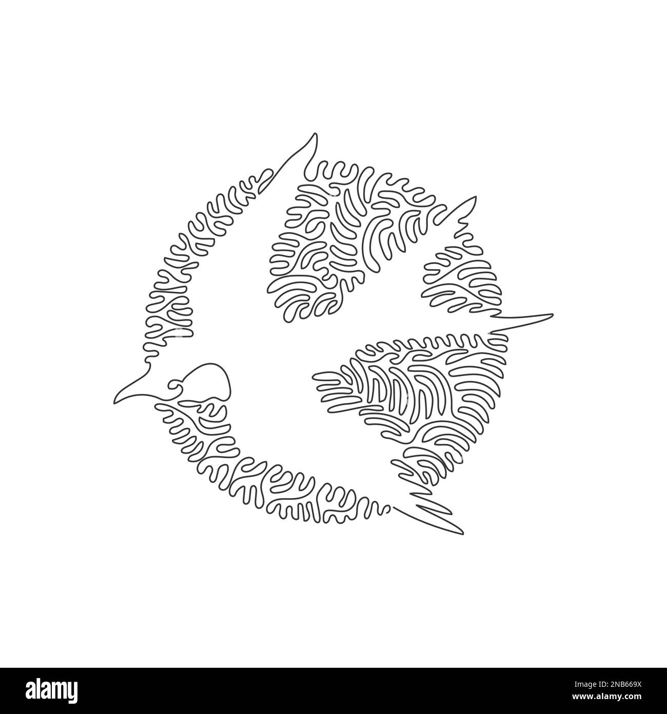 Continuous One Curve Line Drawing Of Adorable Swallow Single Line Editable Stroke Vector