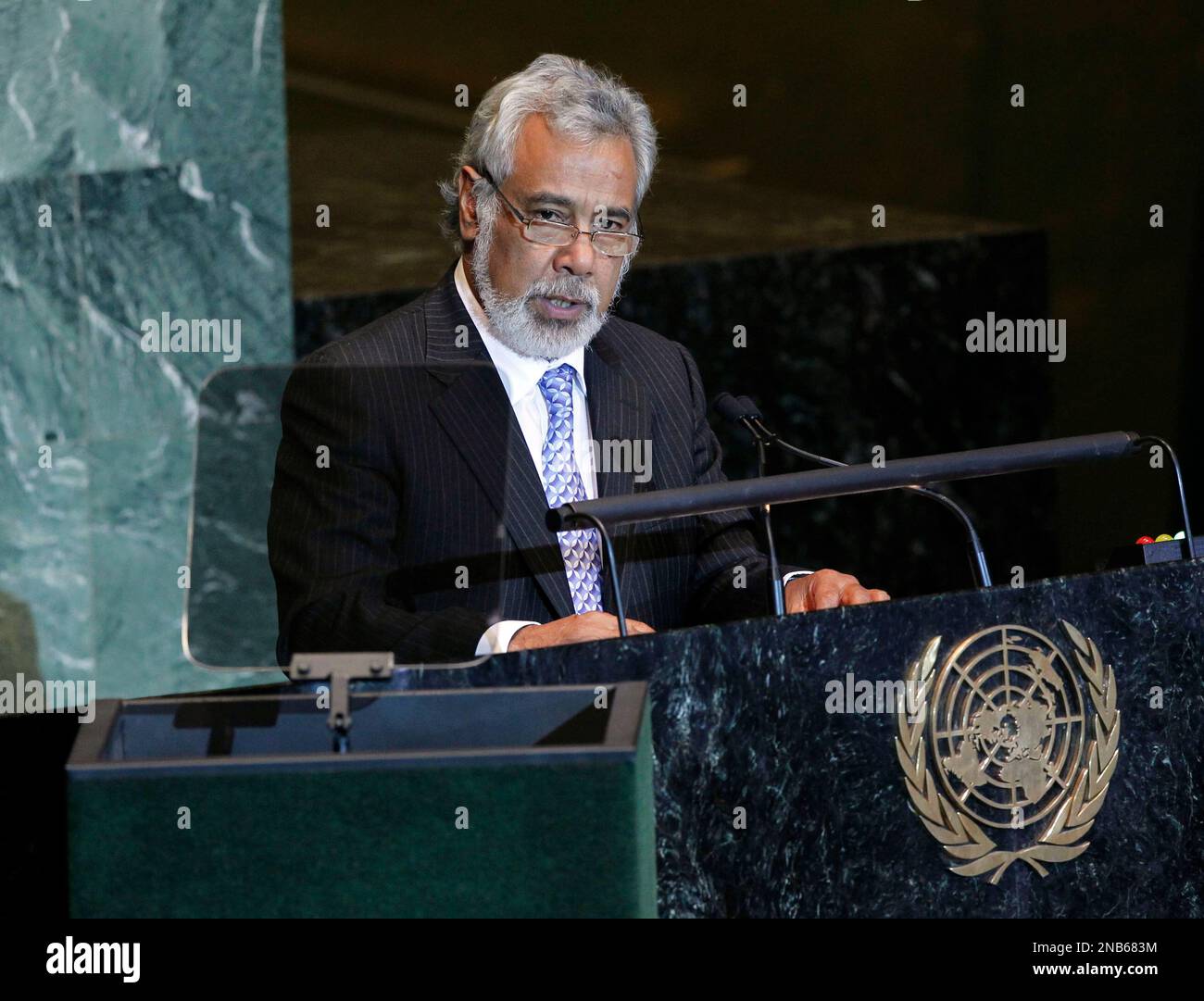 Prime Minister Xanana Gusmao of East Timor addresses the 66th session ...