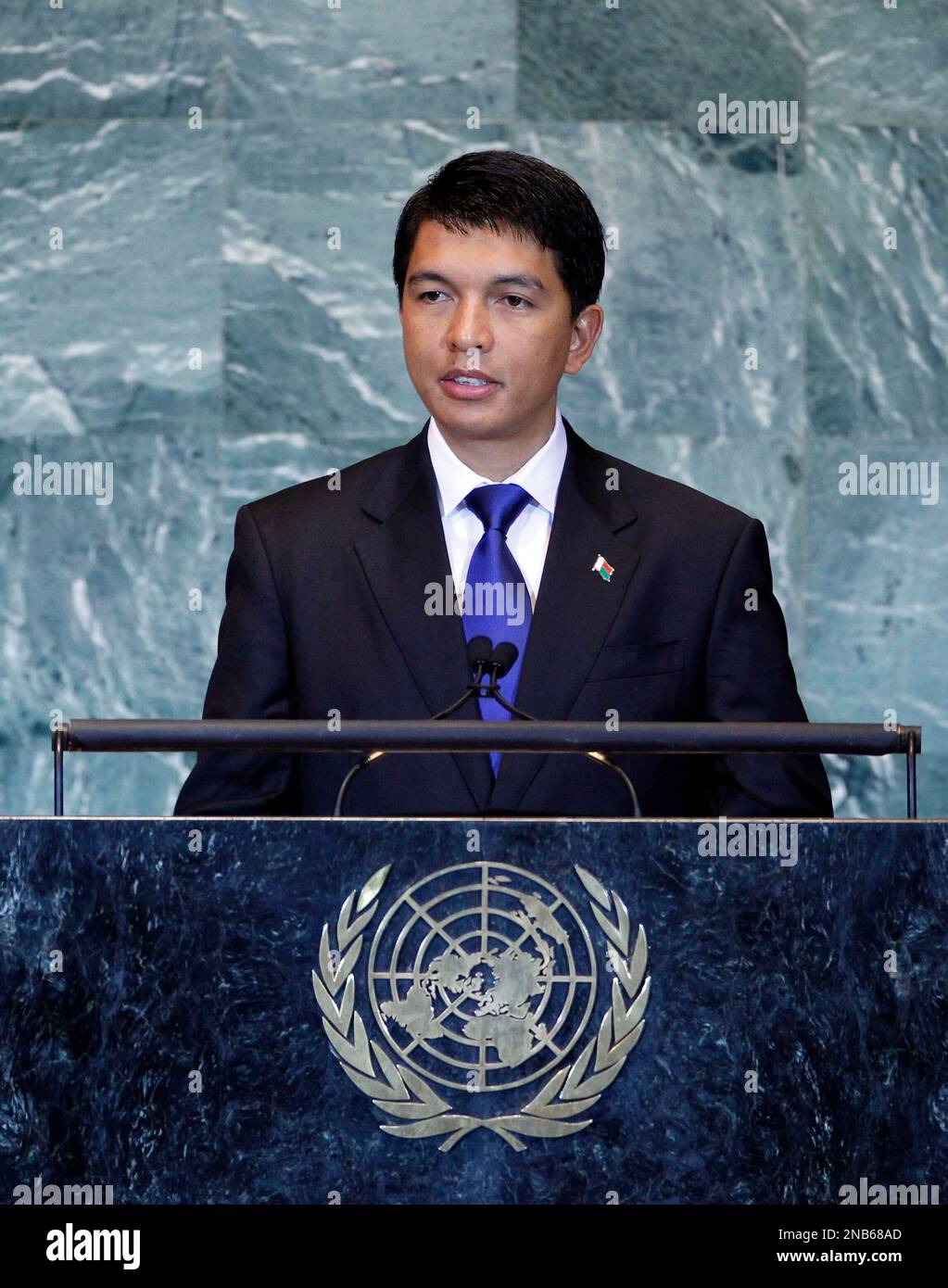 President Andry Nirina Rajoelina of Madagascar addresses the 66th ...