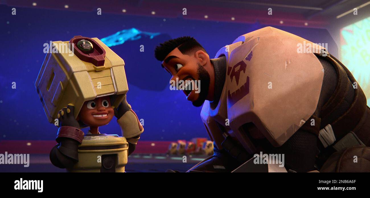 MY DAD THE BOUNTY HUNTER, from left: Sean (voice: Jecobi Swain), Sabo ...