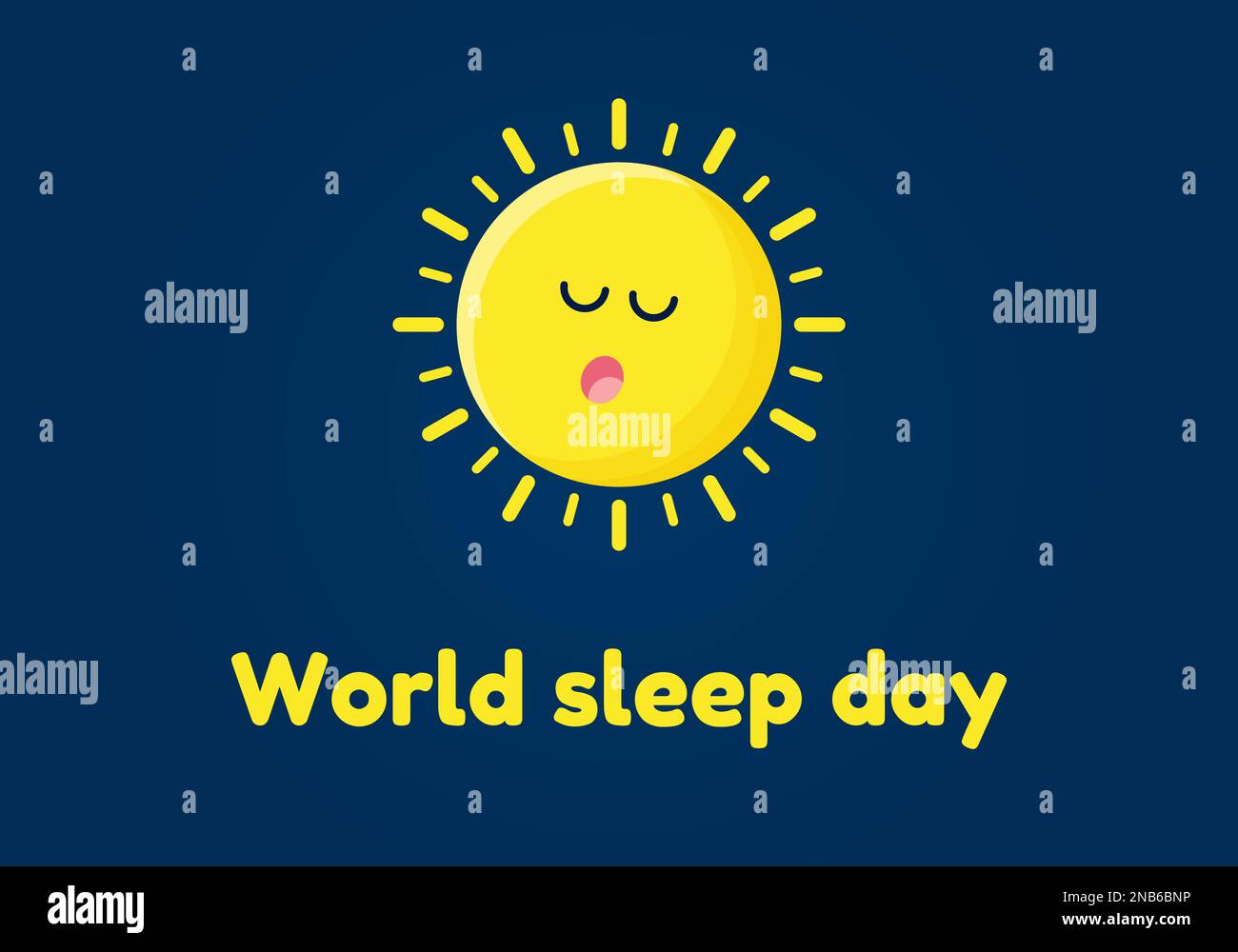 World sleep day. Sleeping sun icon. Vector illustration Stock Vector ...