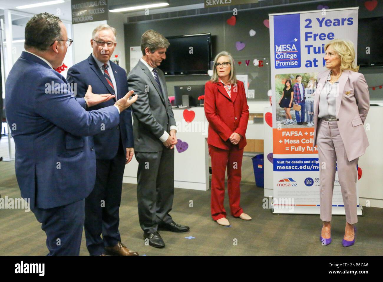 Miguel Cardona, U.S. Secretary of Education, Mesa Mayor John Giles, Rep ...