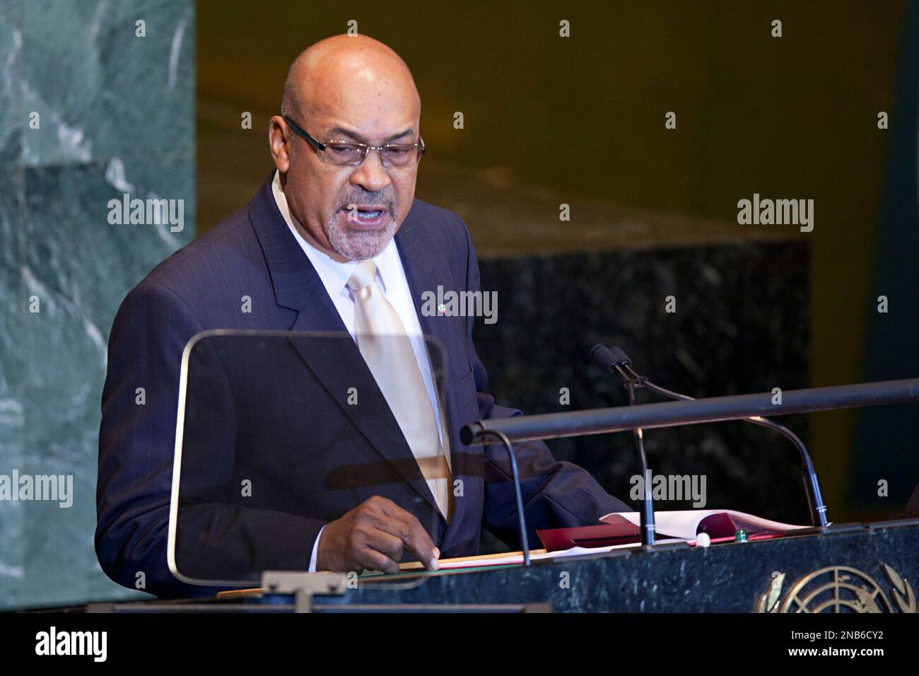 Suriname's President Desire Delano Bouterse speaks at the 66th session ...