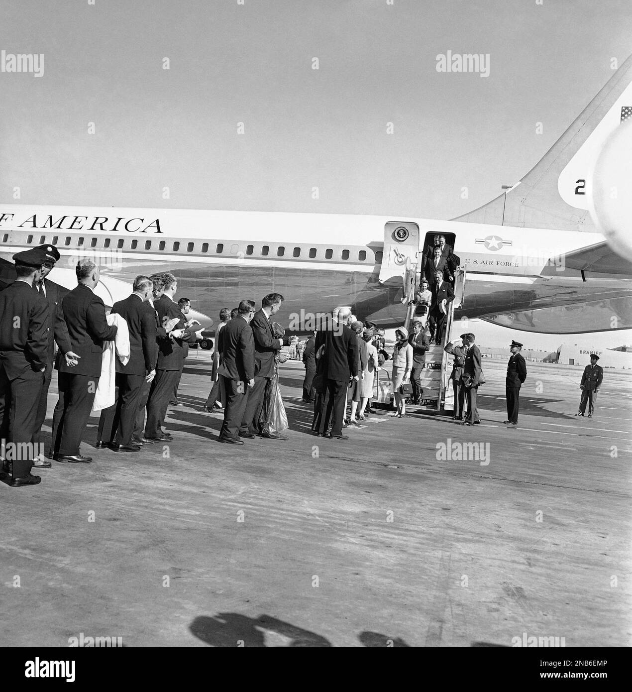 President John F. Kennedy and Mrs. Jacqueline Kennedy on their arrival ...
