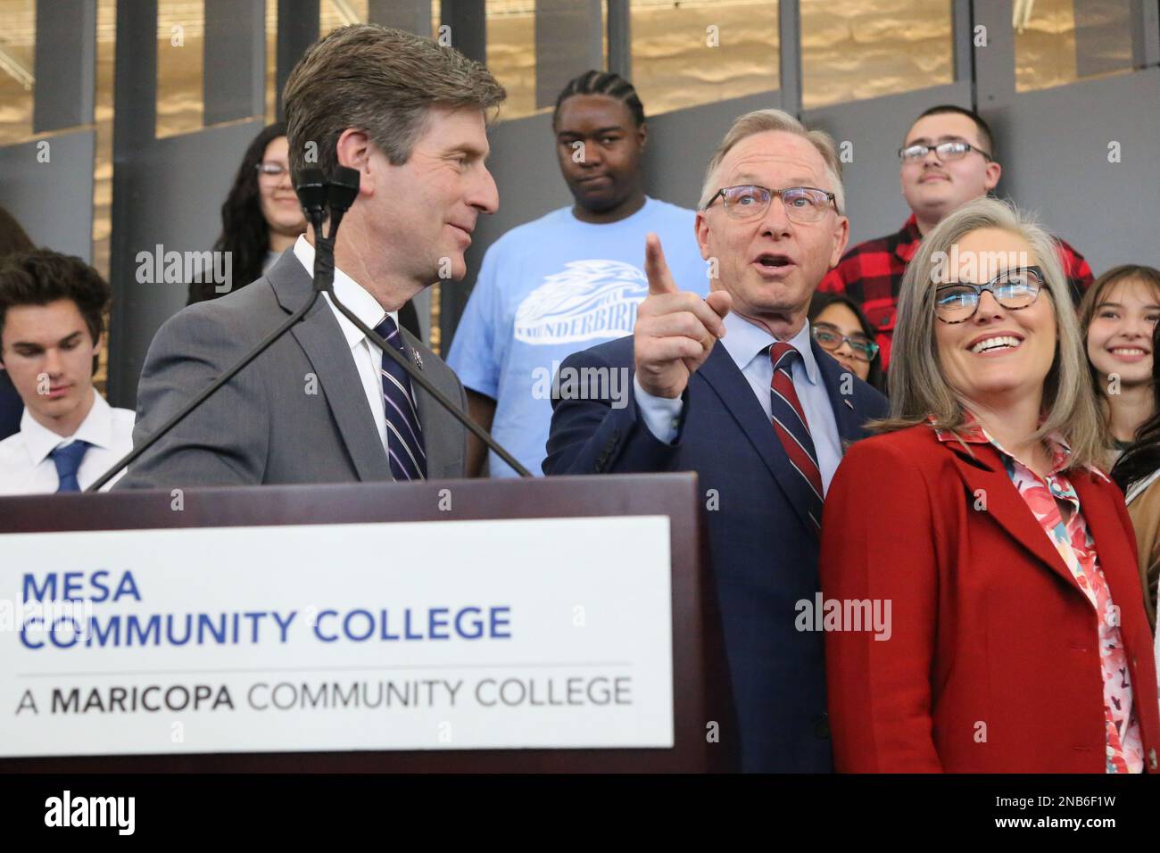Mesa, Arizona, February 13, 2023. Rep. Greg Stanton, Mesa Mayor John ...