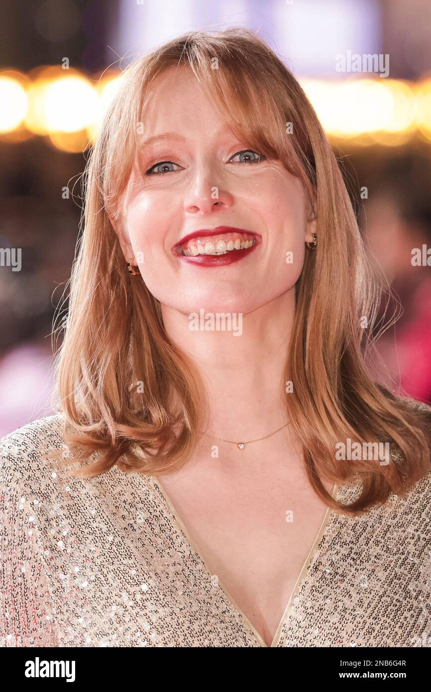 Victoria Yeates poses for photographers upon arrival for the premiere ...