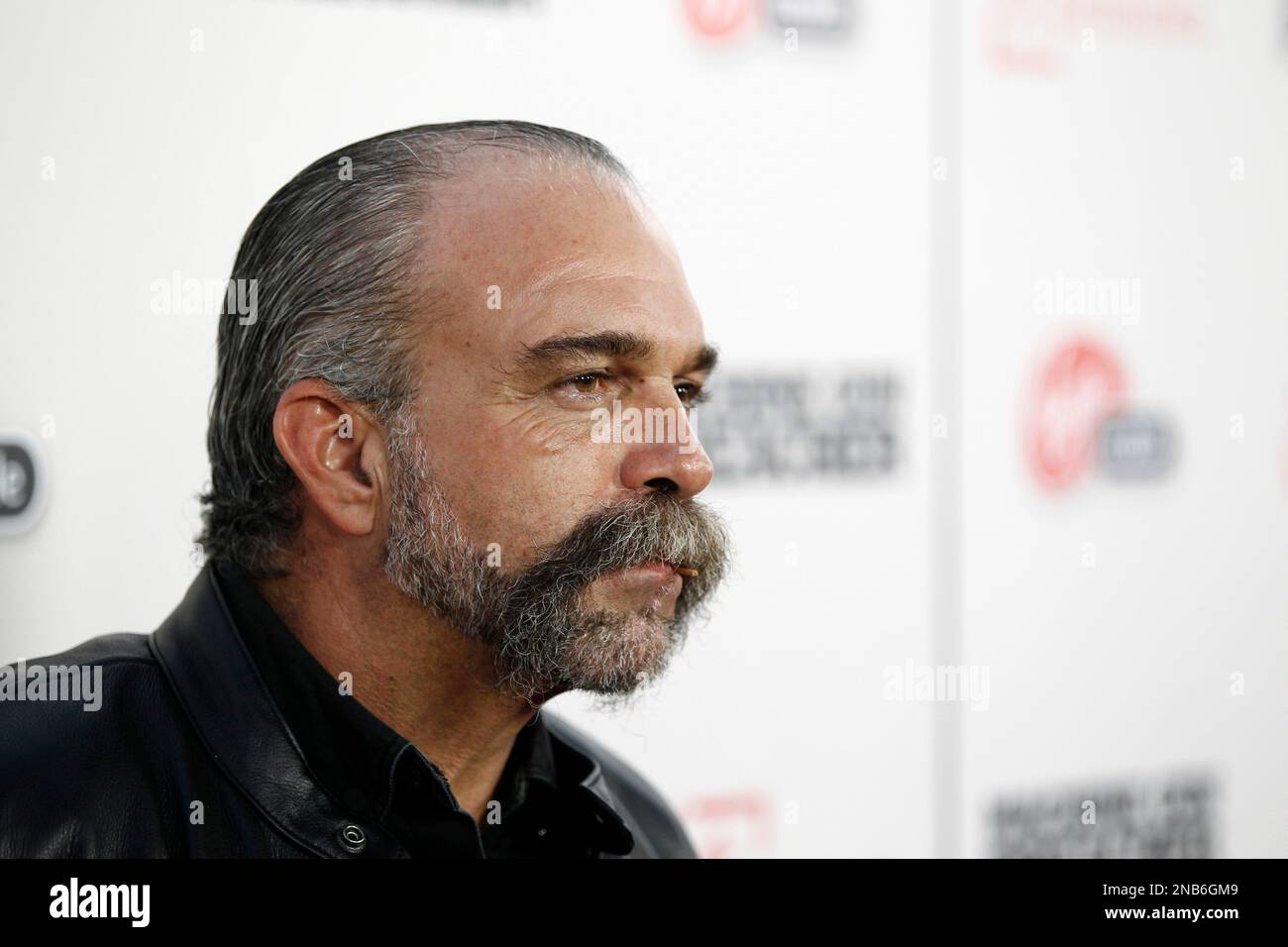Sam Childers, whose life is the inspiration for the film, arrives at ...