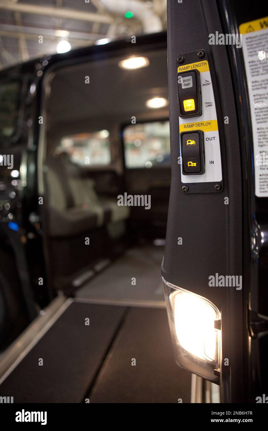 Ramp operation controls are accessable on the door of the MV-1, a ...
