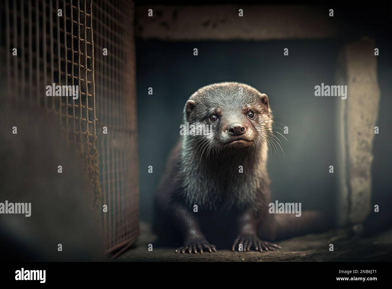 Ferret in cage hi-res stock photography and images - Alamy