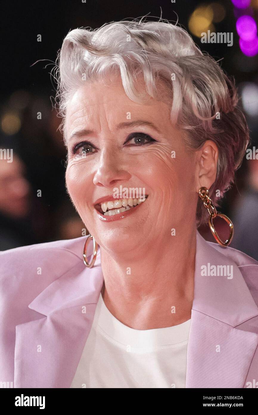 Emma Thompson poses for photographers upon arrival for the premiere of ...