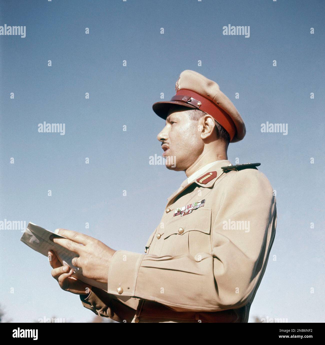 Major Gen. Afif el-Bizri, Chief of Staff of the Syrian Army, speaking ...