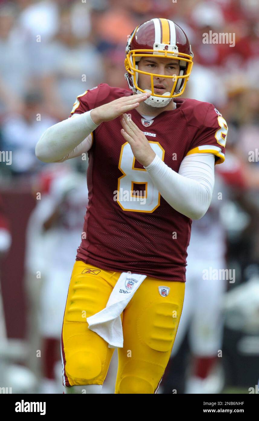 Washington Redskins quarterback Rex Grossman asks for a timout in the ...