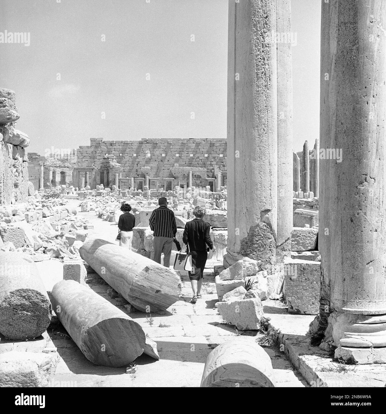 Roman ruins at Leptis Magna, Libya, April 27, 1965. (AP Photo Stock ...