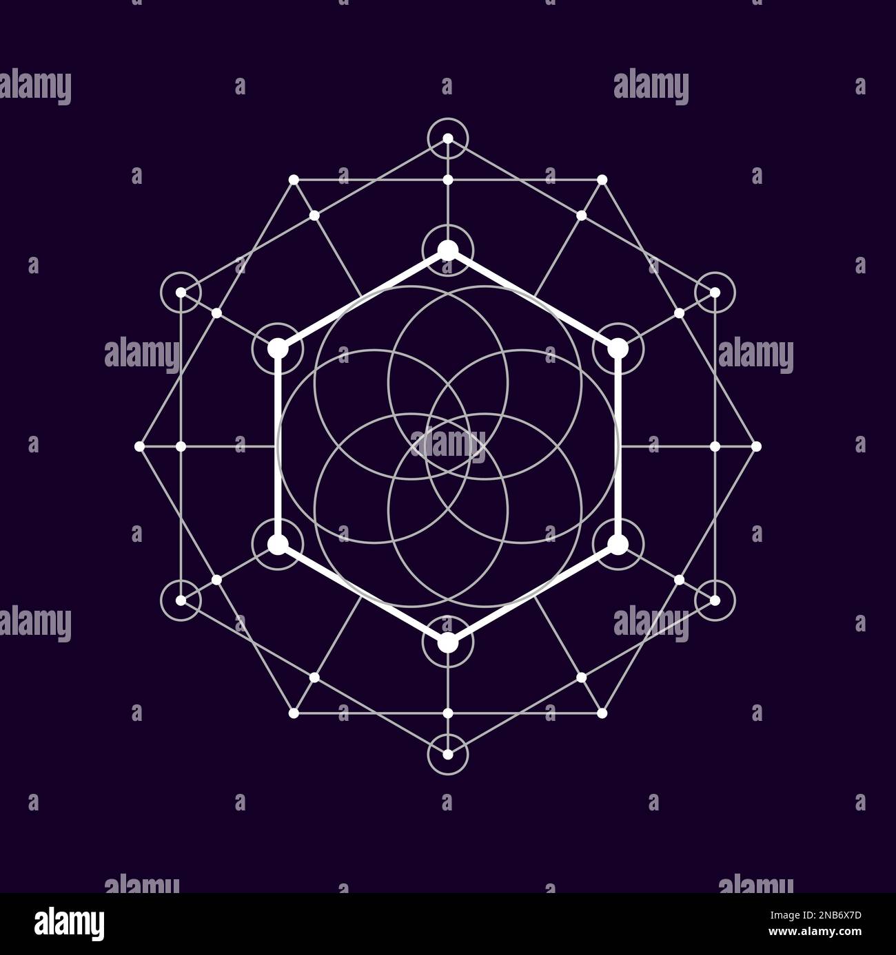 Esoteric symmetrical sign, mystical tribal esoteric symbol thin line ...