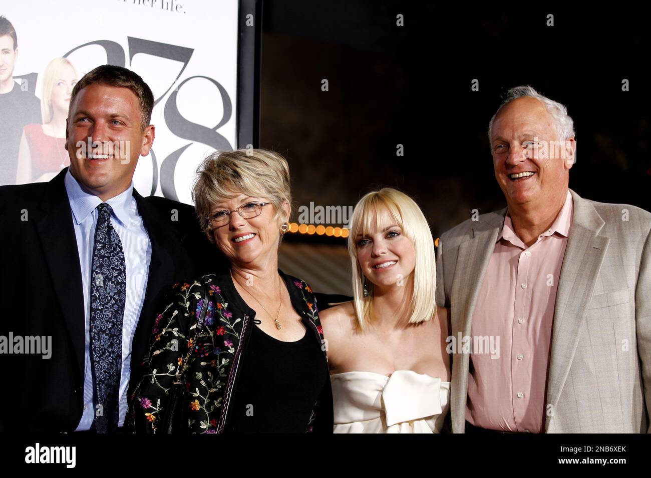 Actress Anna Faris, second from right, and her family arrive at the ...