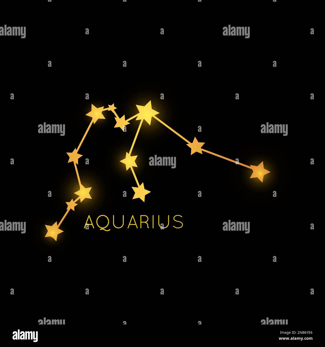 Aquarius constellation map hi-res stock photography and images - Alamy