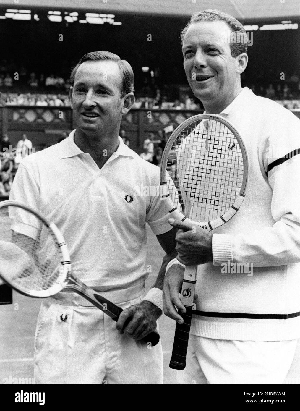 Australian professional Lawn Tennis players Rod Laver, left, and Fred ...