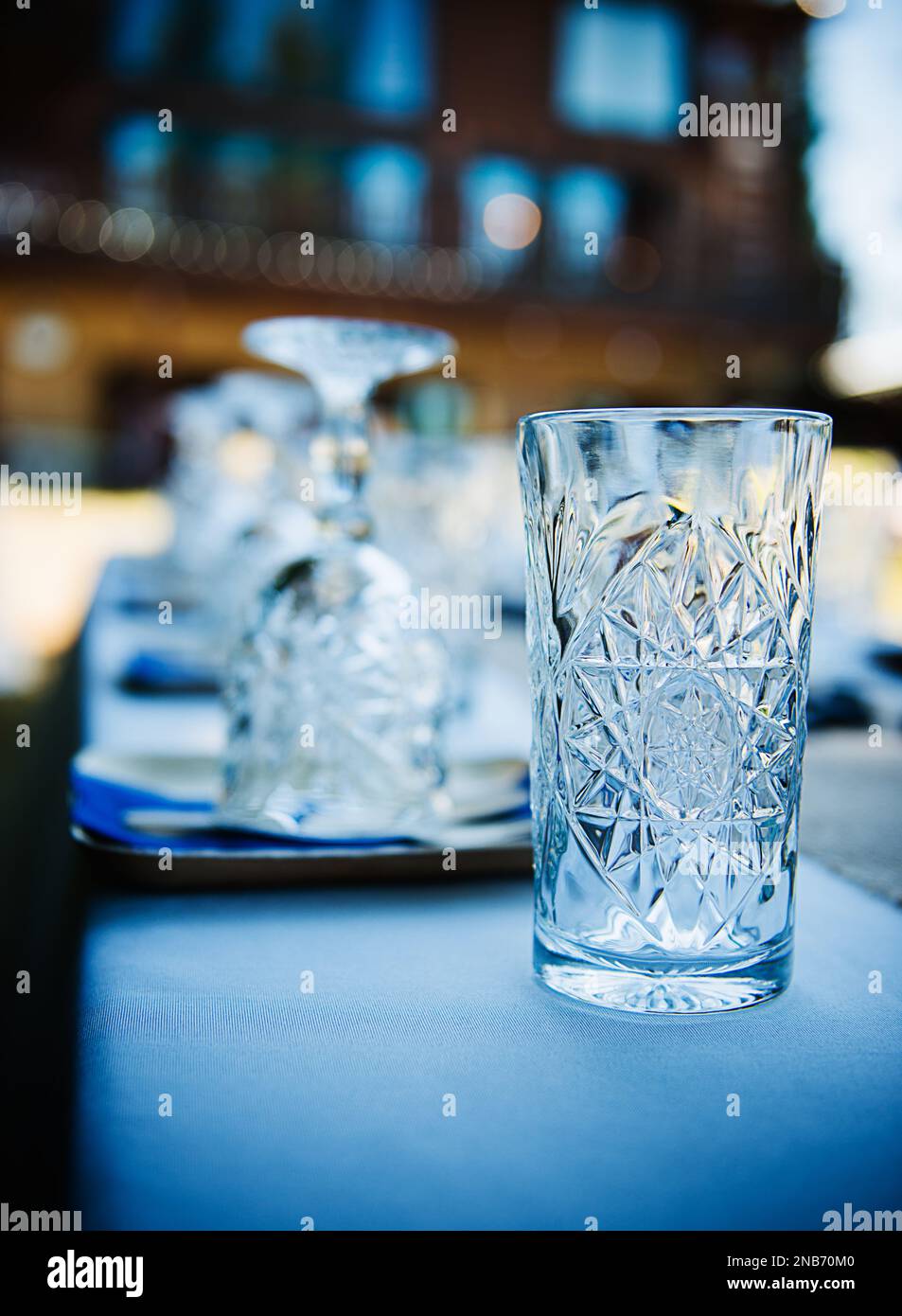 glass of water on the table Stock Photo - Alamy