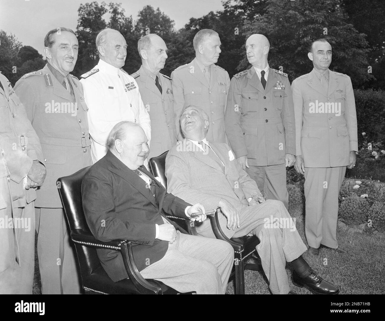 Allied war “Brain trusters,” meeting at the White House in Washington ...