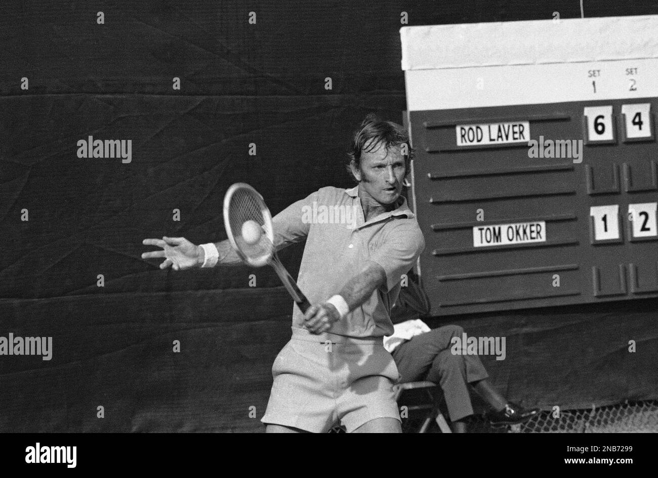 Rod Laver in the semi-finals of the River Oaks Tennis Tournament ...