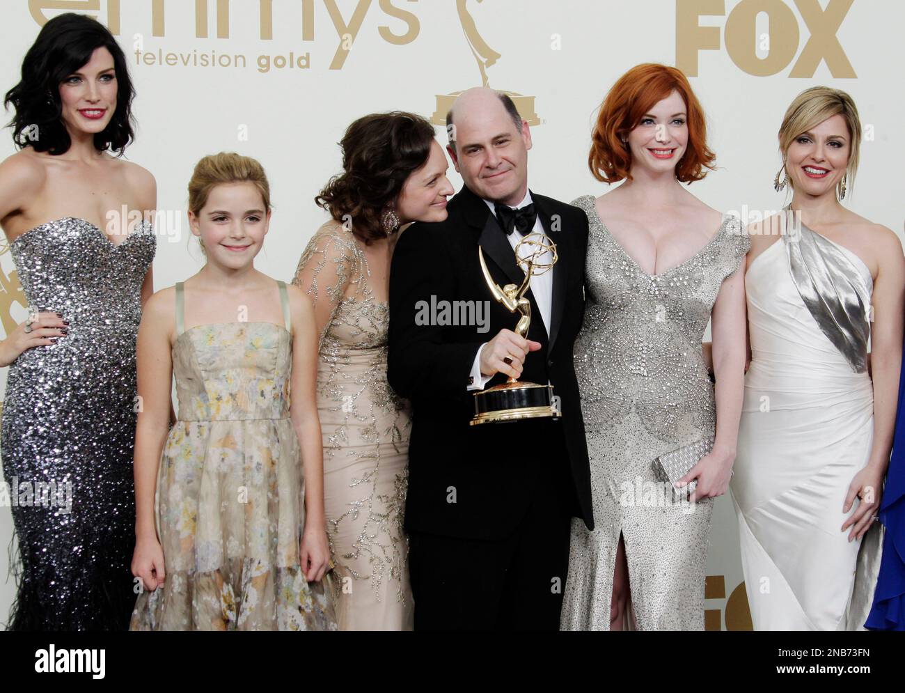 "Mad Men" cast members from left, Jessica Pare, Kiernan Shipka ...