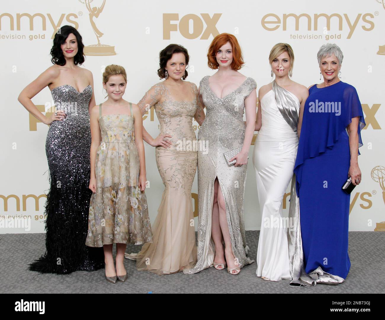 "Mad Men" cast members from left, Jessica Pare, Kiernan Shipka ...