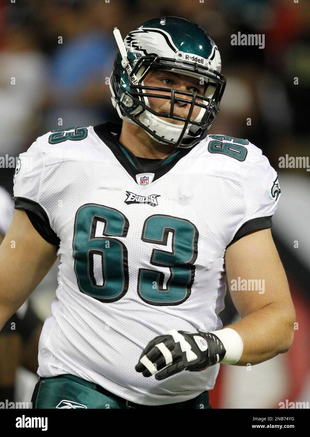 Philadelphia Eagles guard Danny Watkins (63) is pictured prior to an ...