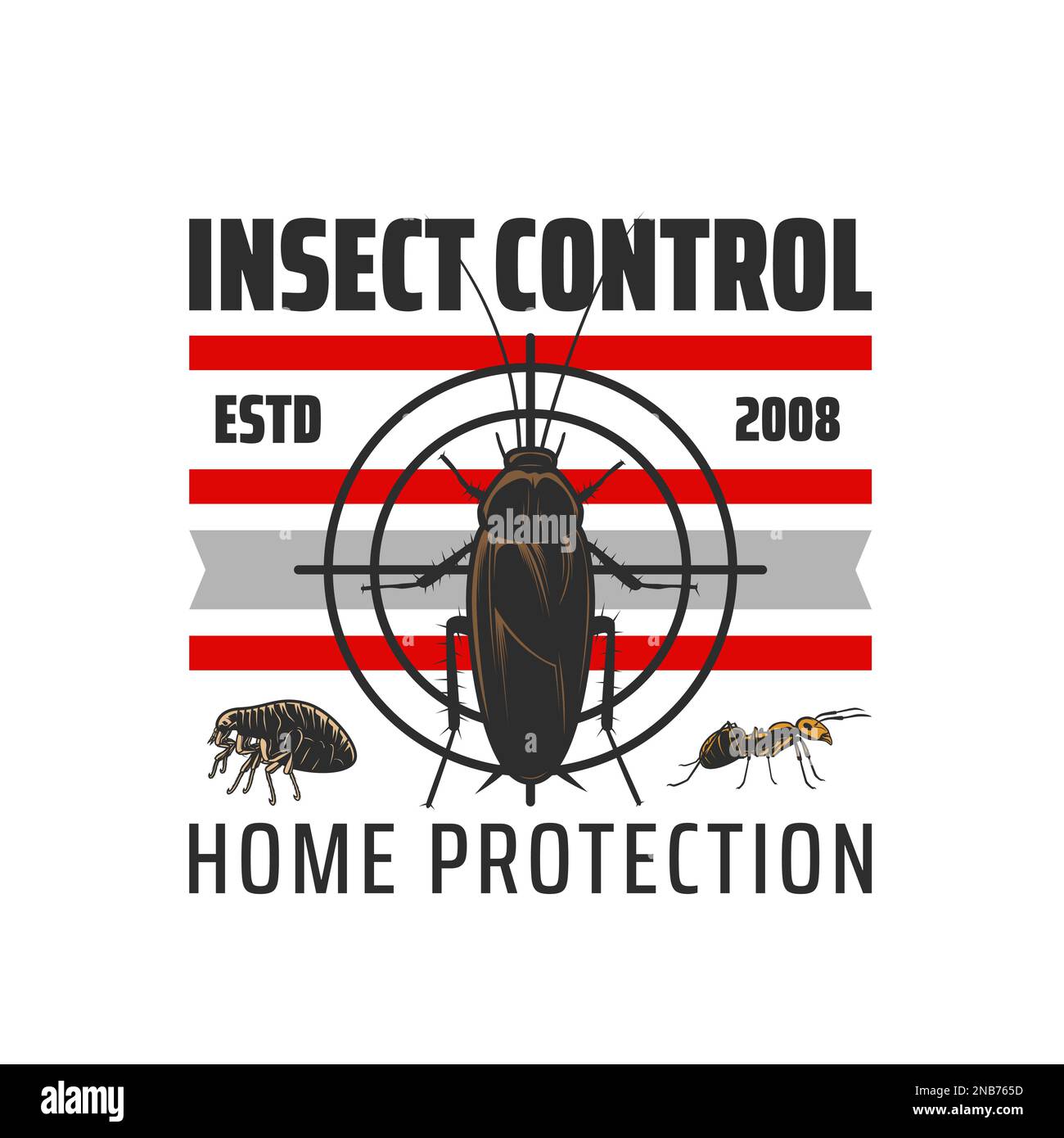 Insect control icon, extermination and pest control disinsection ...