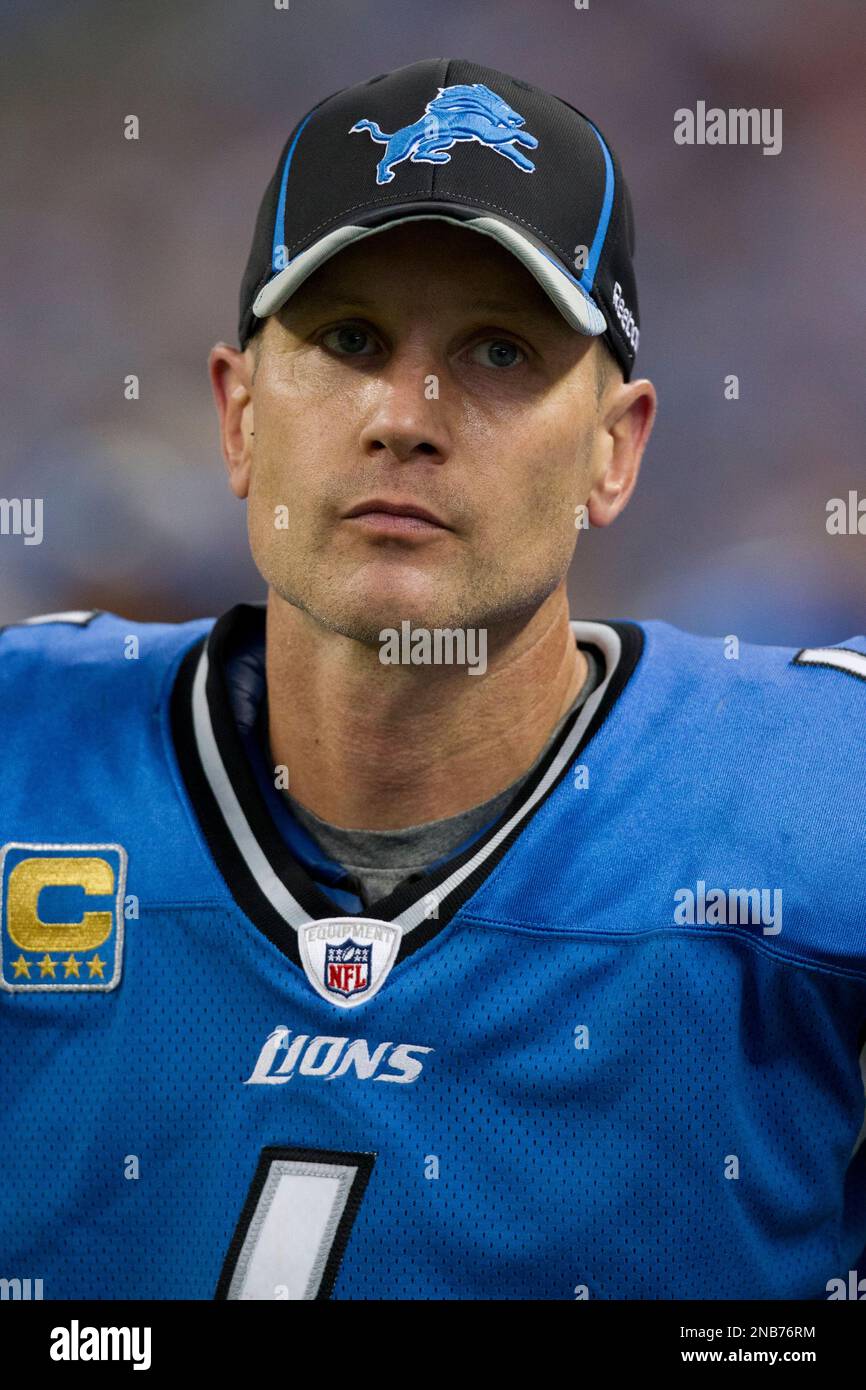 Detroit Lions kicker Jason Hanson (4) in the fourth quarter of an NFL ...