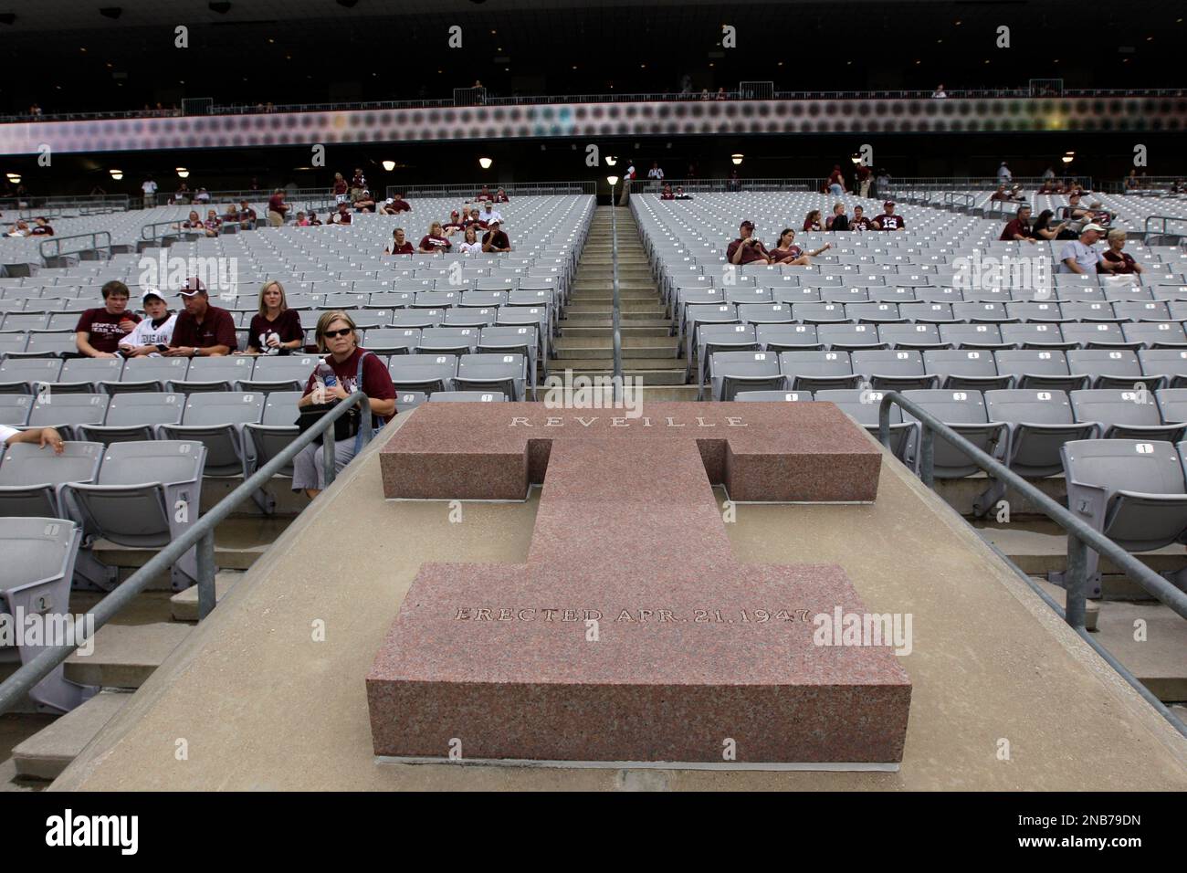 A memorial to past Texas A&M mascots, Reveille, is shown inside Kyle ...