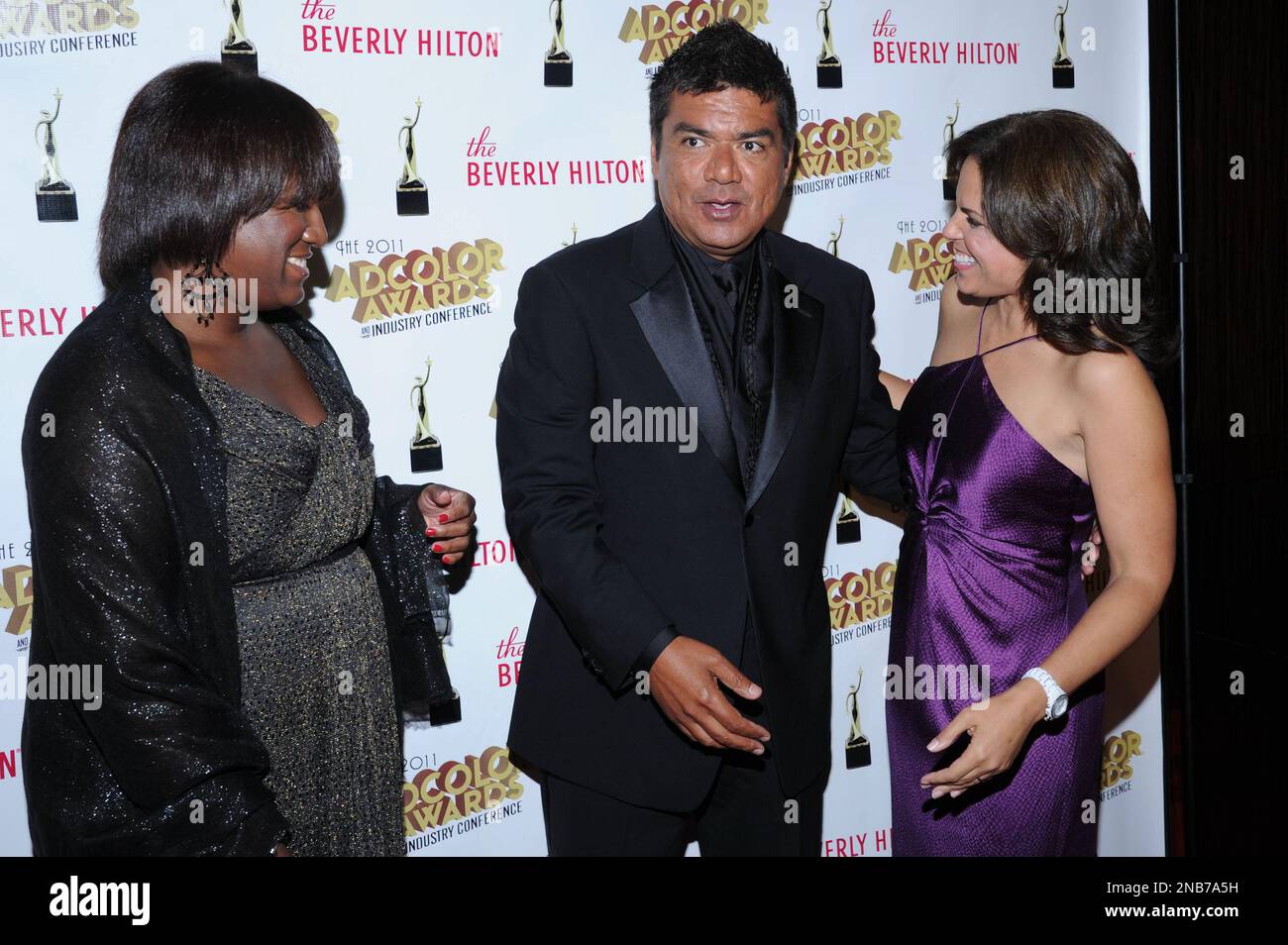 AdColor Founder Tiffany R. Warren (L), actor-Comedian George Lopez and ...