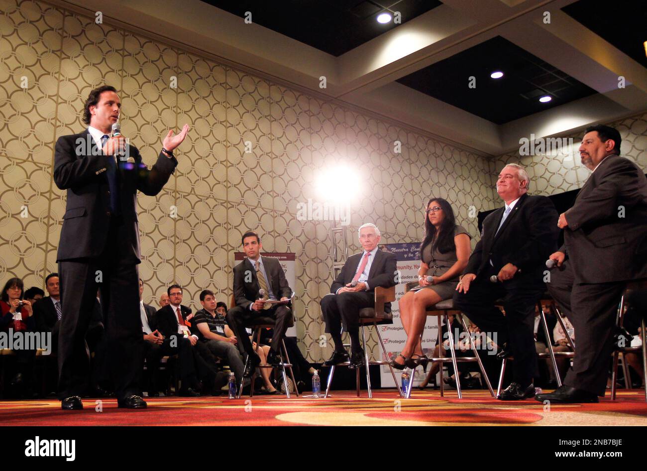 Tom Del Beccaro, chairman of the California Republican Party, talks at ...