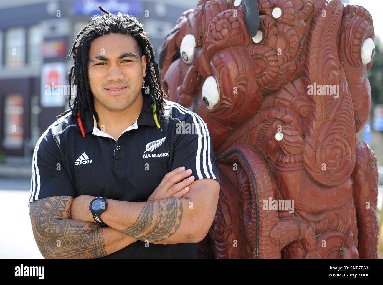 New Zealand All Blacks Ma'a Nonu poses for a photo at a press ...