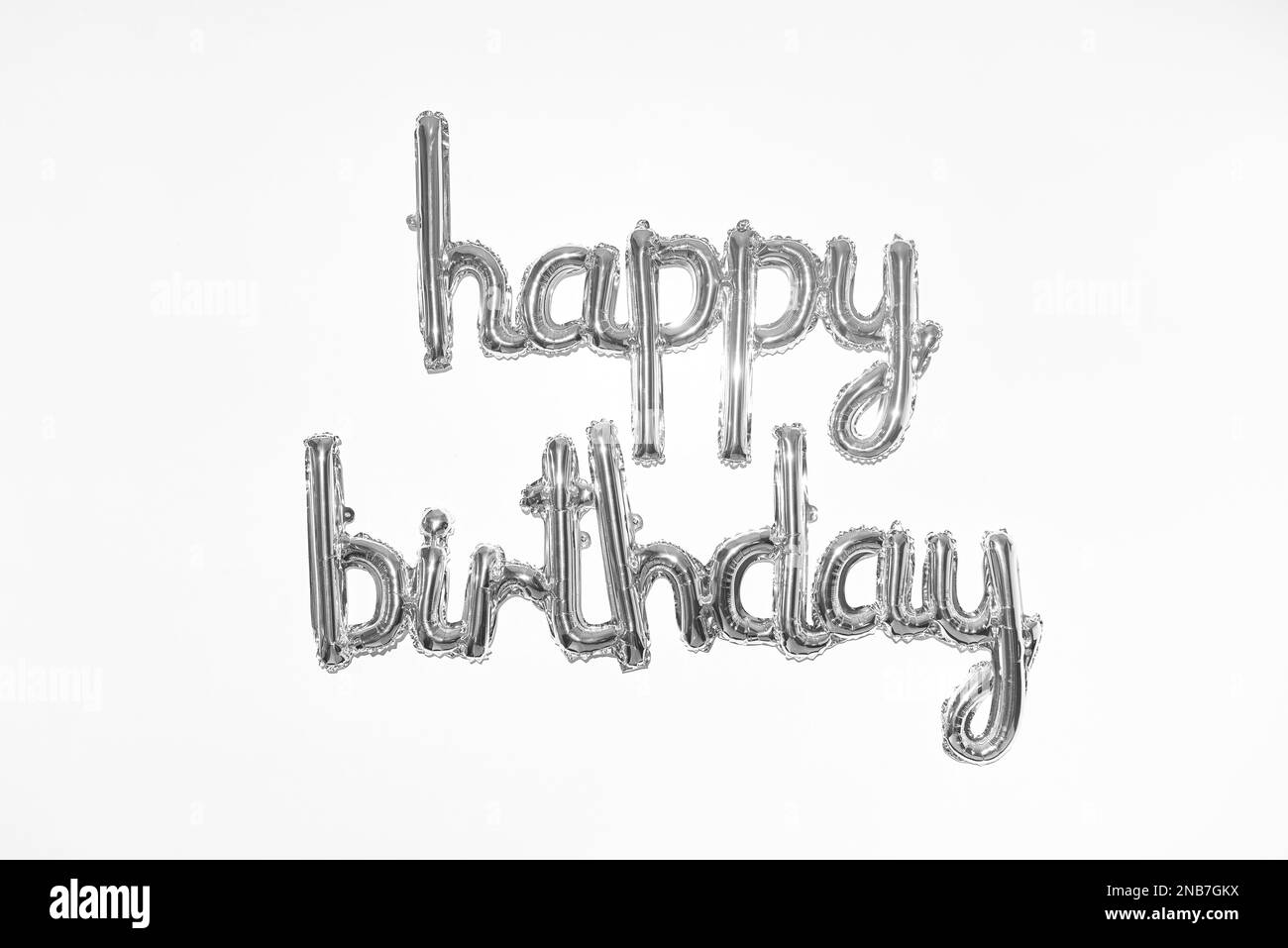 Silver letter balloons Black and White Stock Photos & Images - Alamy