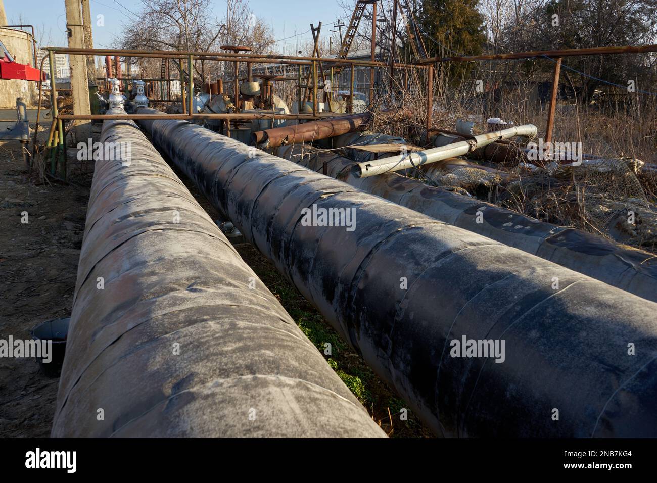 Bucharest, Romania - February 13, 2023: Temporary thermal power plant ...