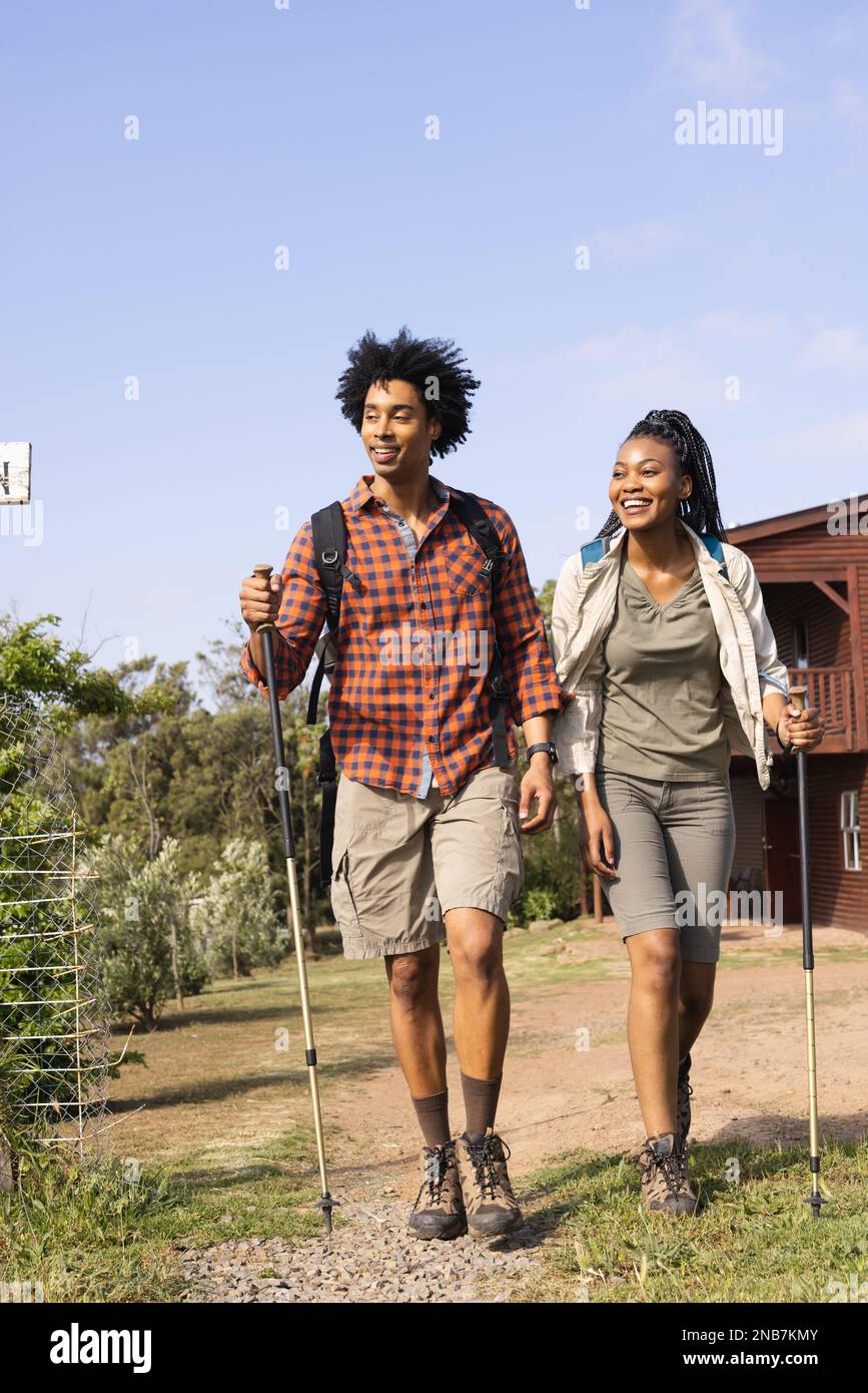 African american man hiking stick hi-res stock photography and images ...