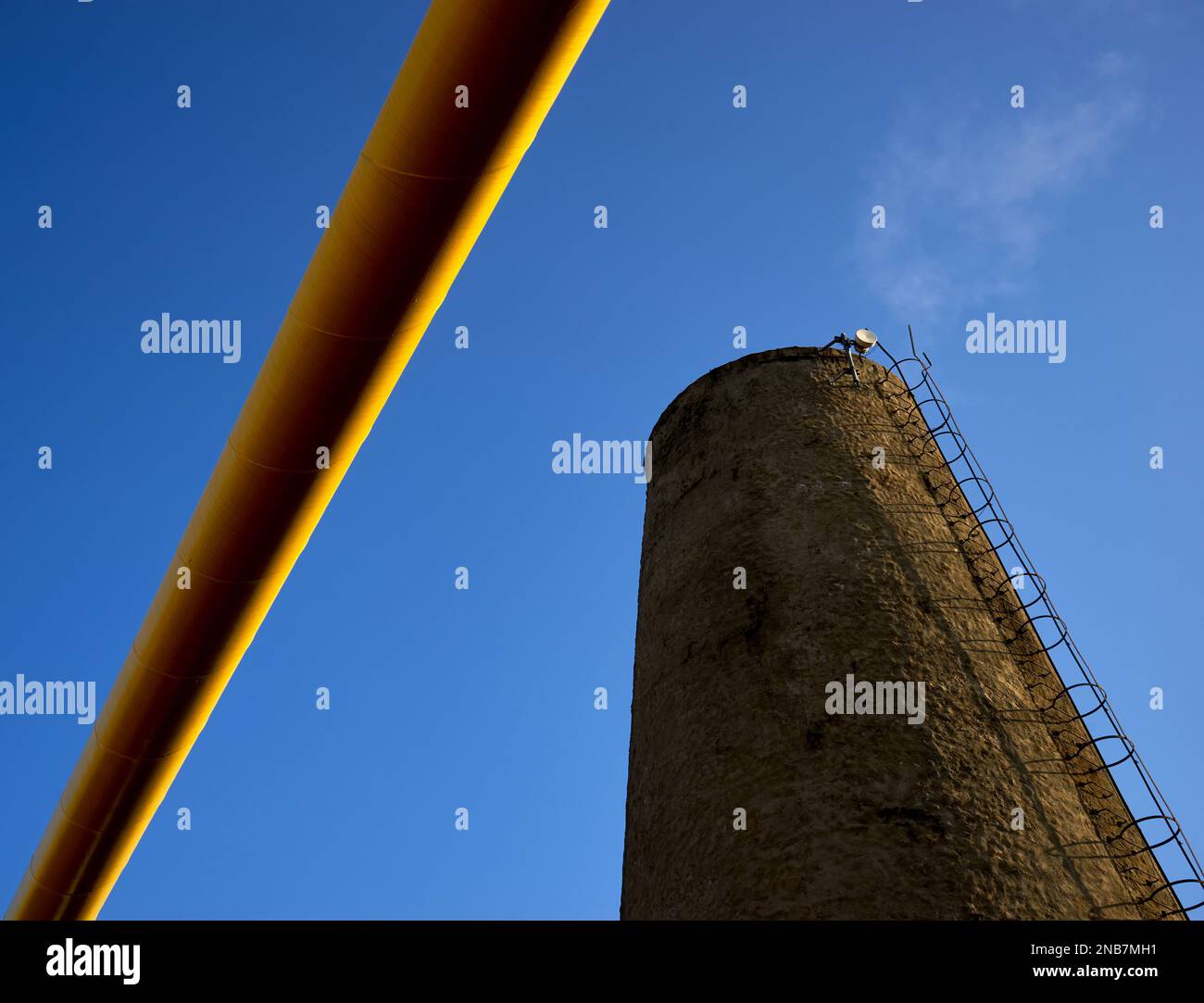 Bucharest, Romania - February 13, 2023: Temporary thermal power plant ...