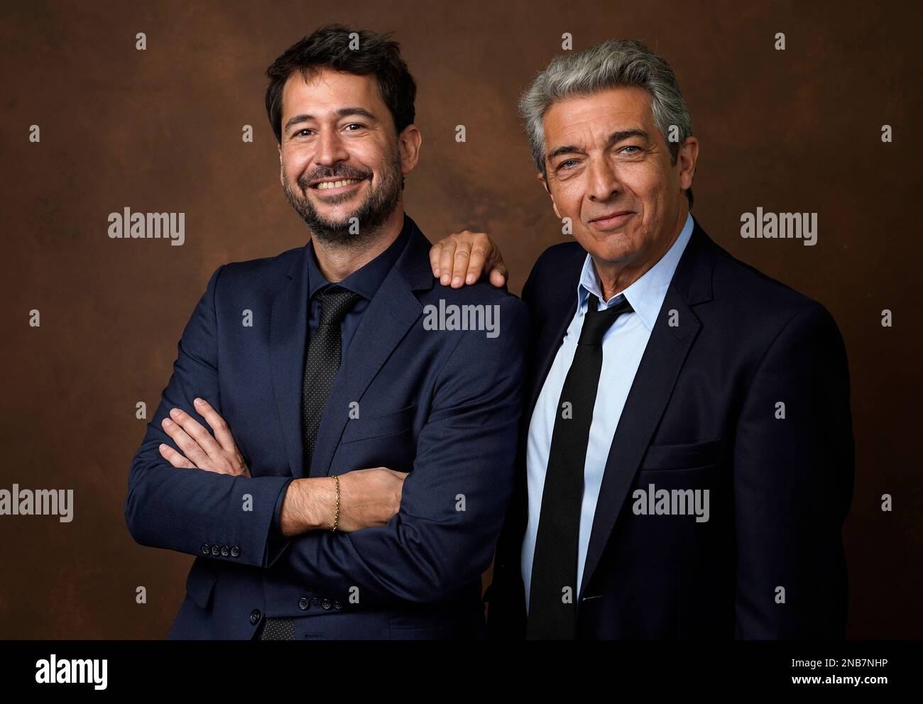 Santiago Mitre, left, and Ricardo Darin pose for a portrait at the 95th ...